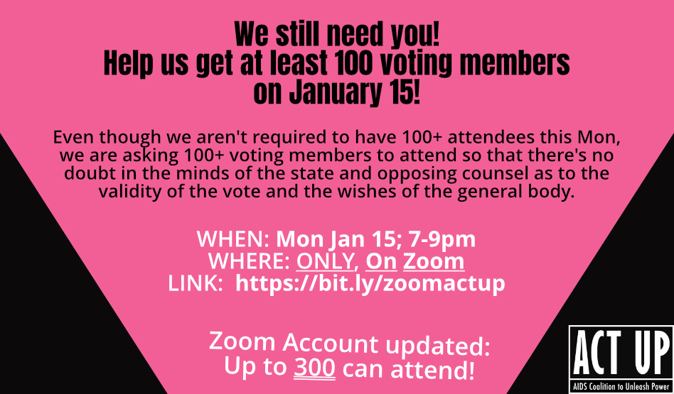 We still need you! | ACT UP NY