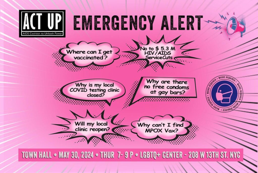 Emergency Townhall on May 30, 7-9PM, LGBTQ+ Center | ACT UP NY