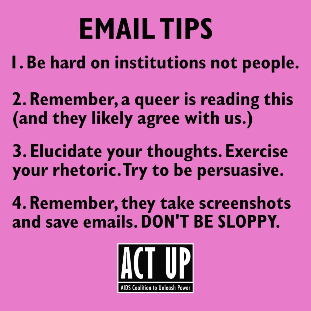 ACT UP: Halfway through Pride Email Blast | ACT UP NY